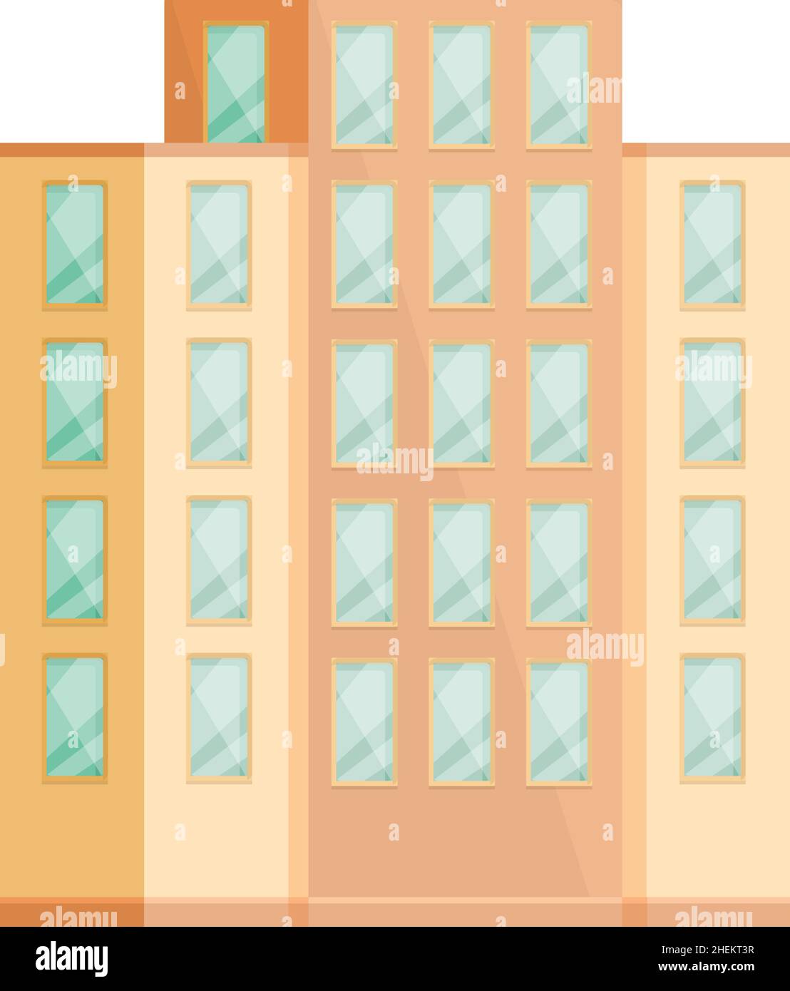 Rental multistory icon cartoon vector. Building apartment. City house ...