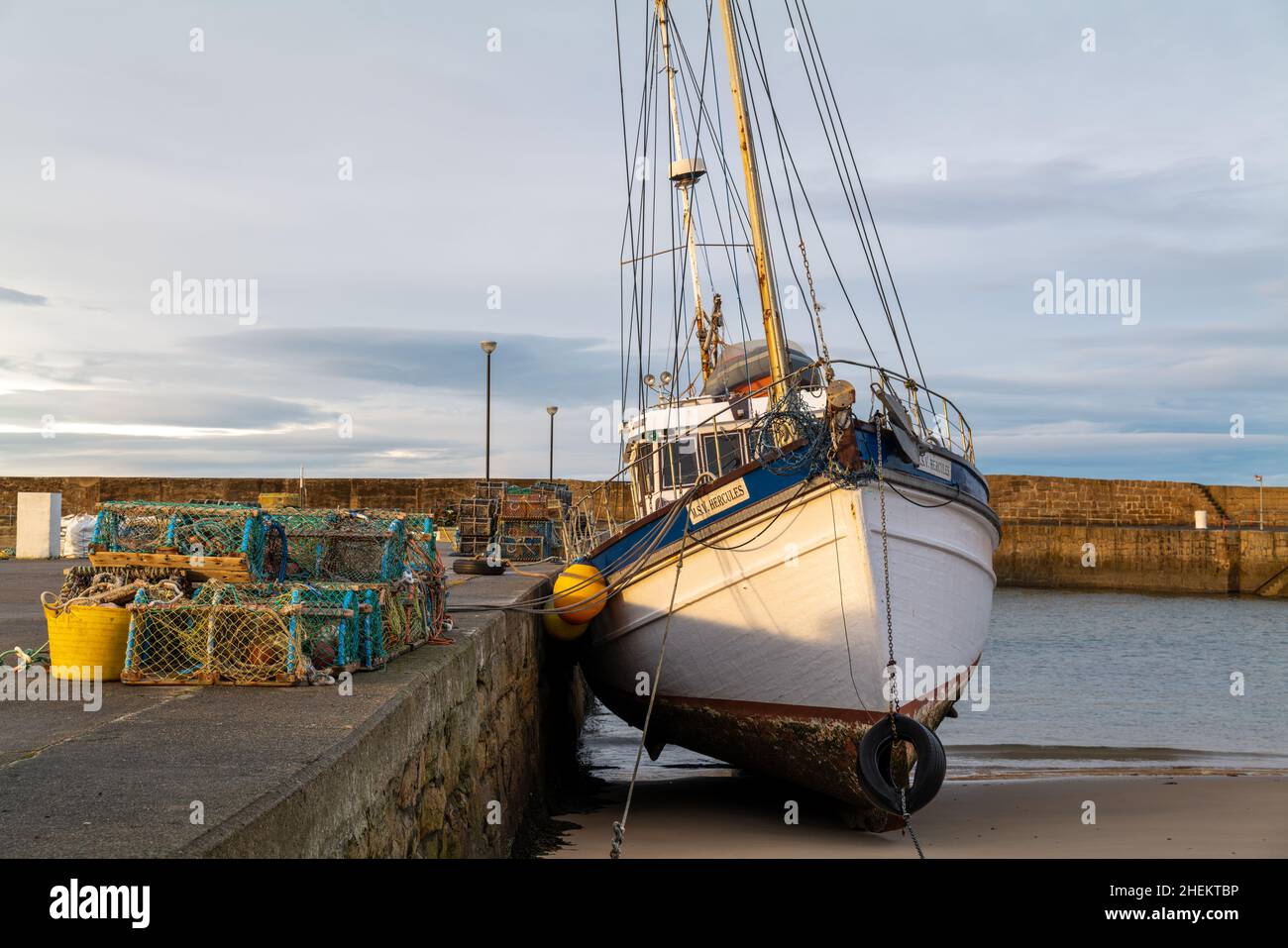 HOPEMAN, MORAY, SCOTLAND - 10 JANUARY 2022: This is the sailing boat ...