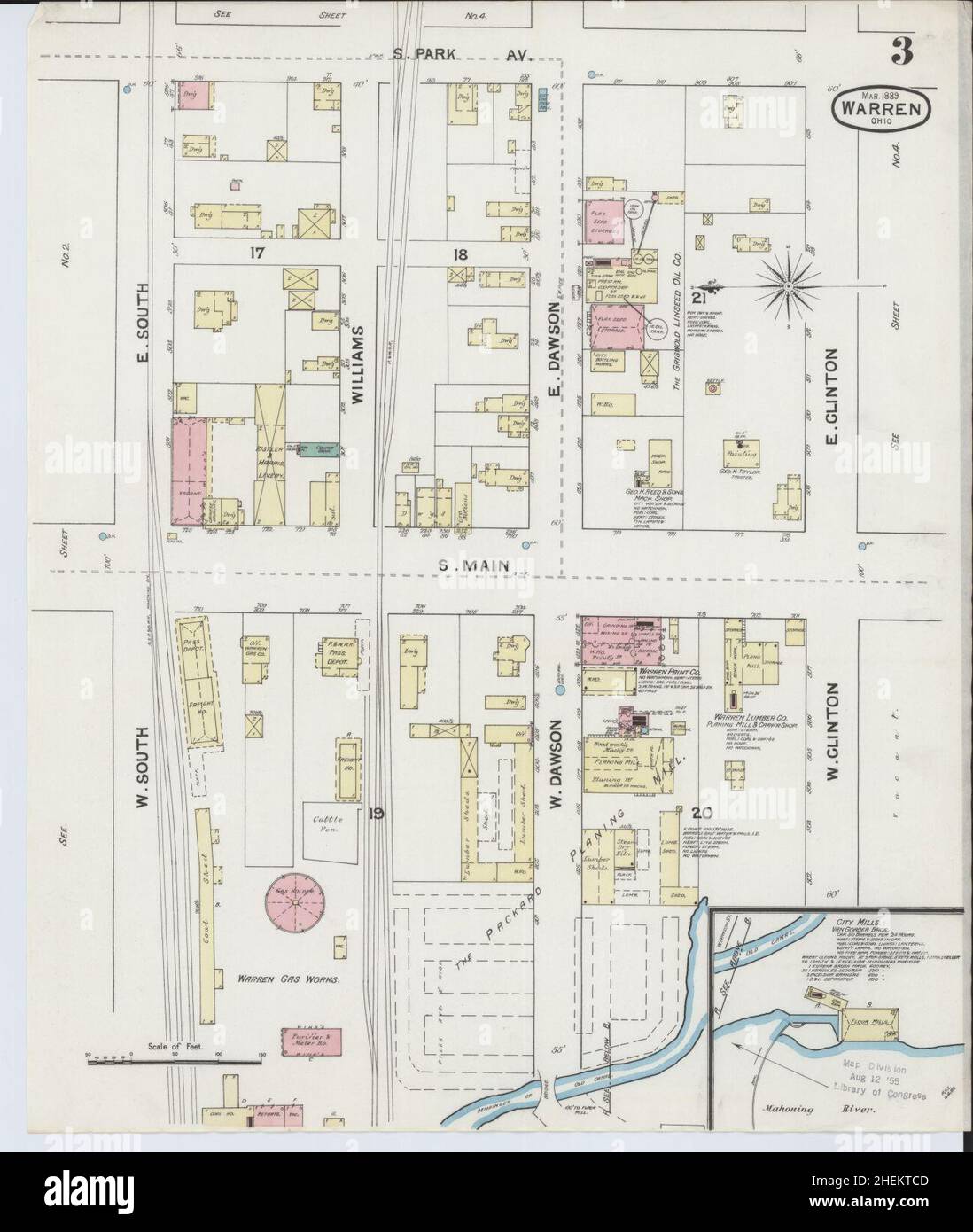 Warren ohio map hi-res stock photography and images - Alamy