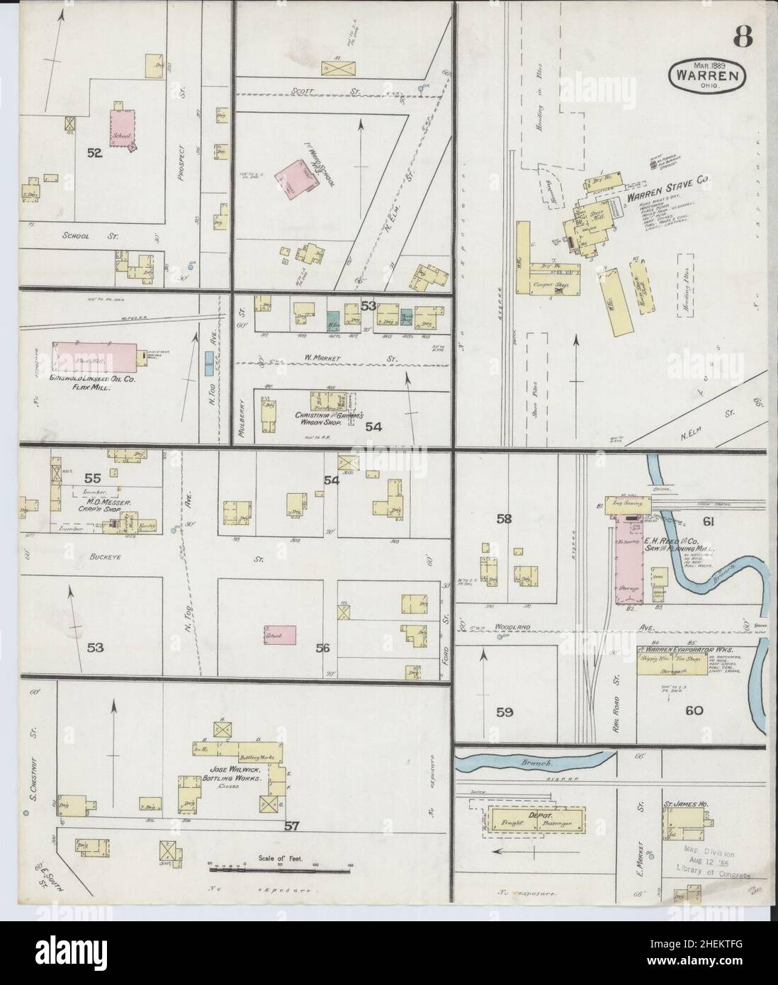 Warren ohio map hi-res stock photography and images - Alamy