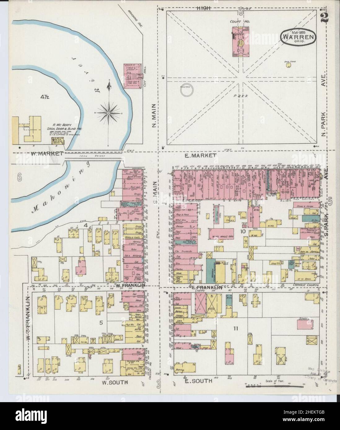 Warren ohio map hi-res stock photography and images - Alamy