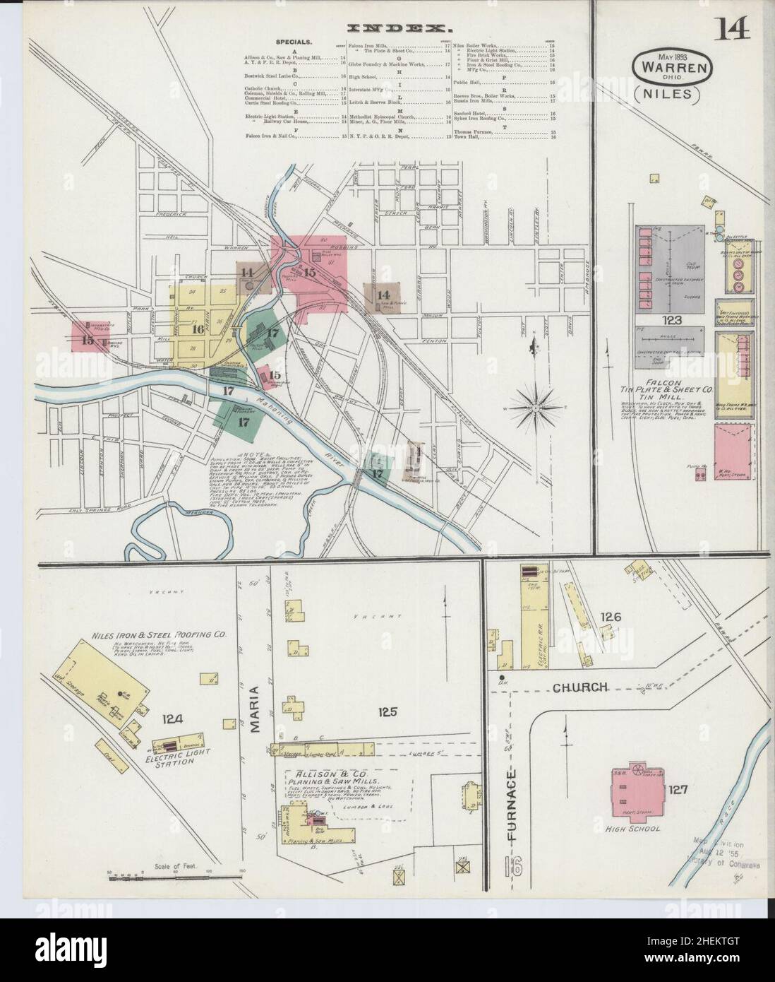 Warren ohio map hi-res stock photography and images - Alamy