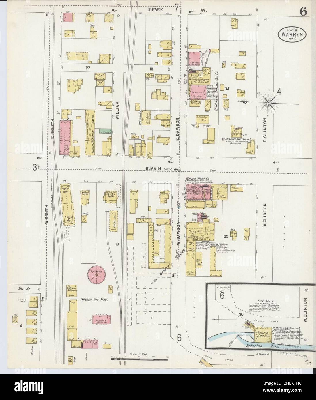 Warren ohio map hi-res stock photography and images - Alamy