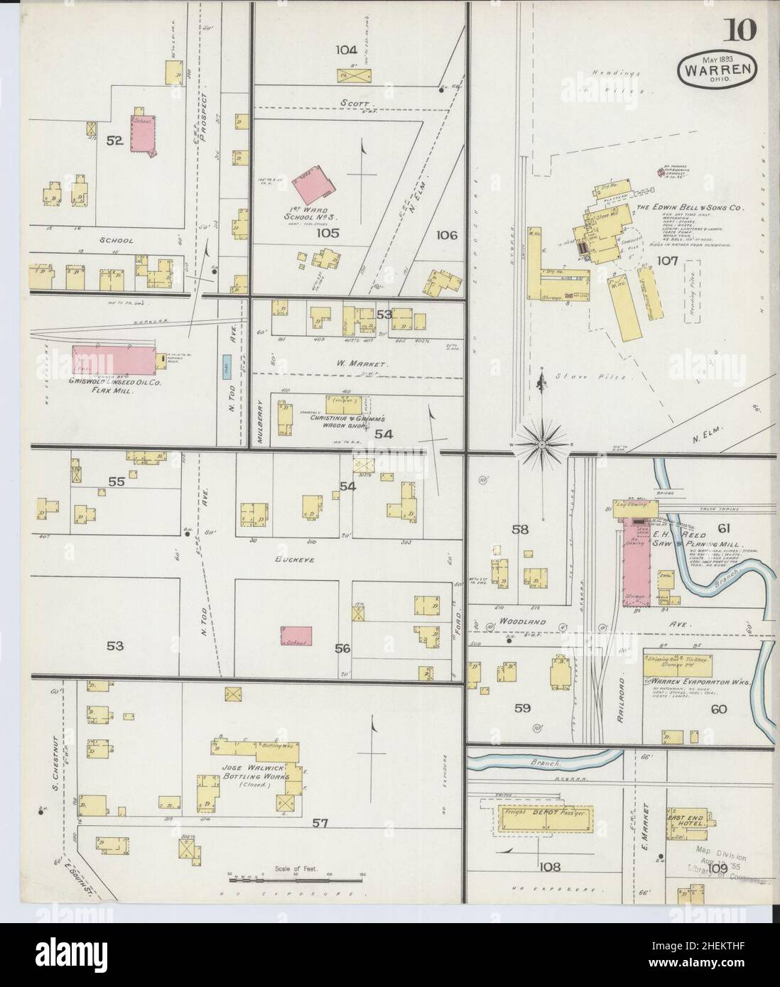 Warren ohio map hi-res stock photography and images - Alamy