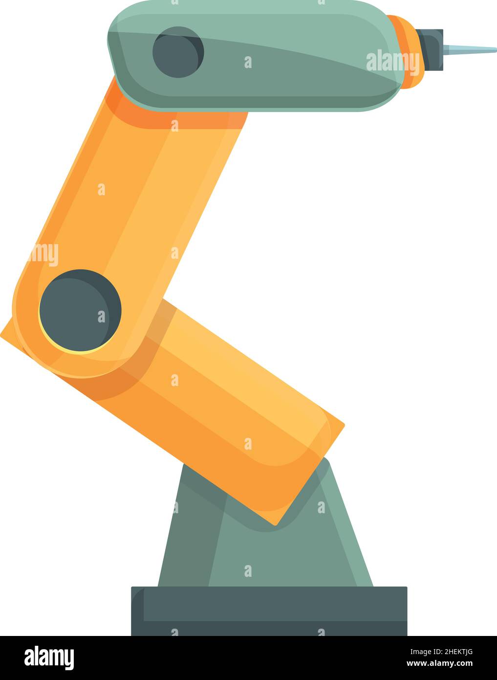 Robot arm icon cartoon vector. Factory machine. Industrial production ...