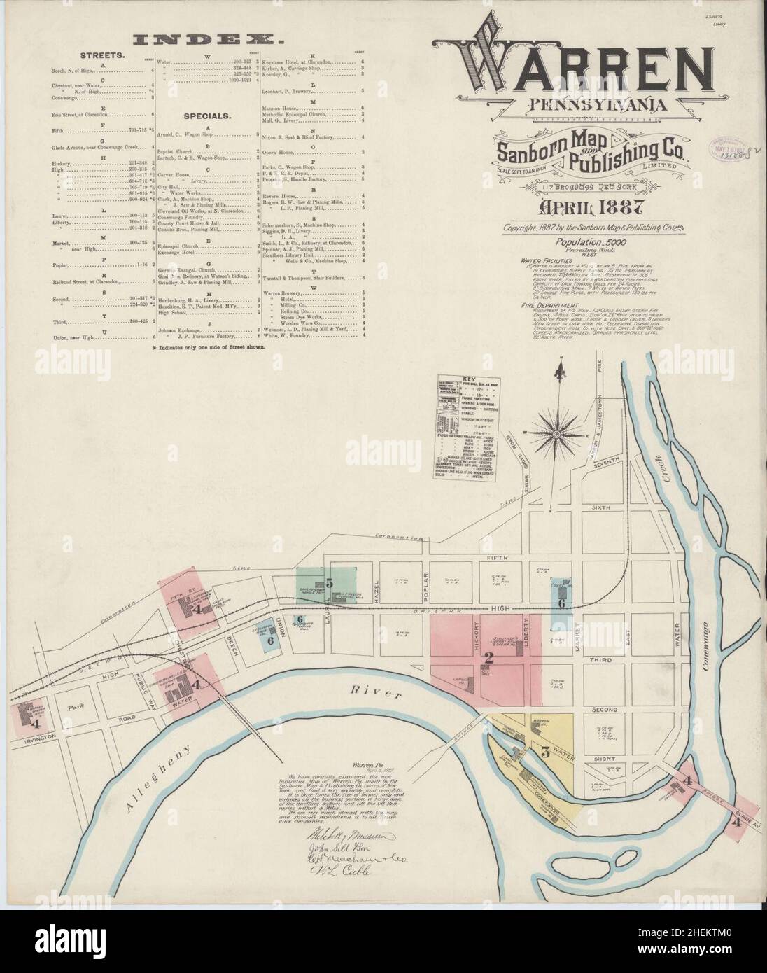 Sanborn Fire Insurance Map from Warren, Warren County, Pennsylvania ...