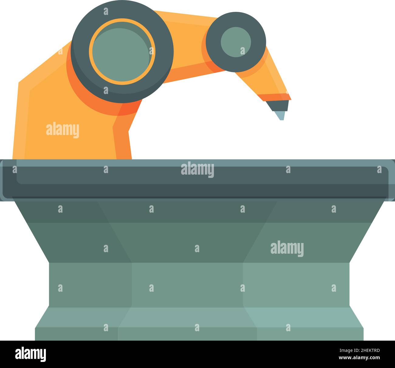 Hand arm robot icon cartoon vector. Factory machine. Assembly line ...