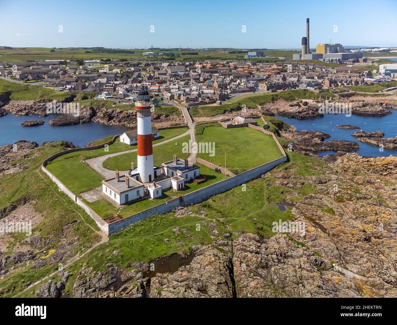 Buchanness Lighthouse, Boddam Stock Photo - Alamy