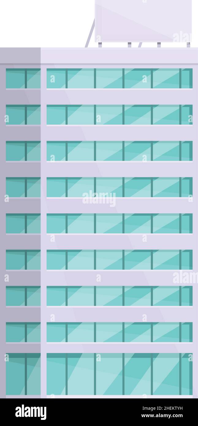 Skyscraper multistory icon cartoon vector. Office apartment ...