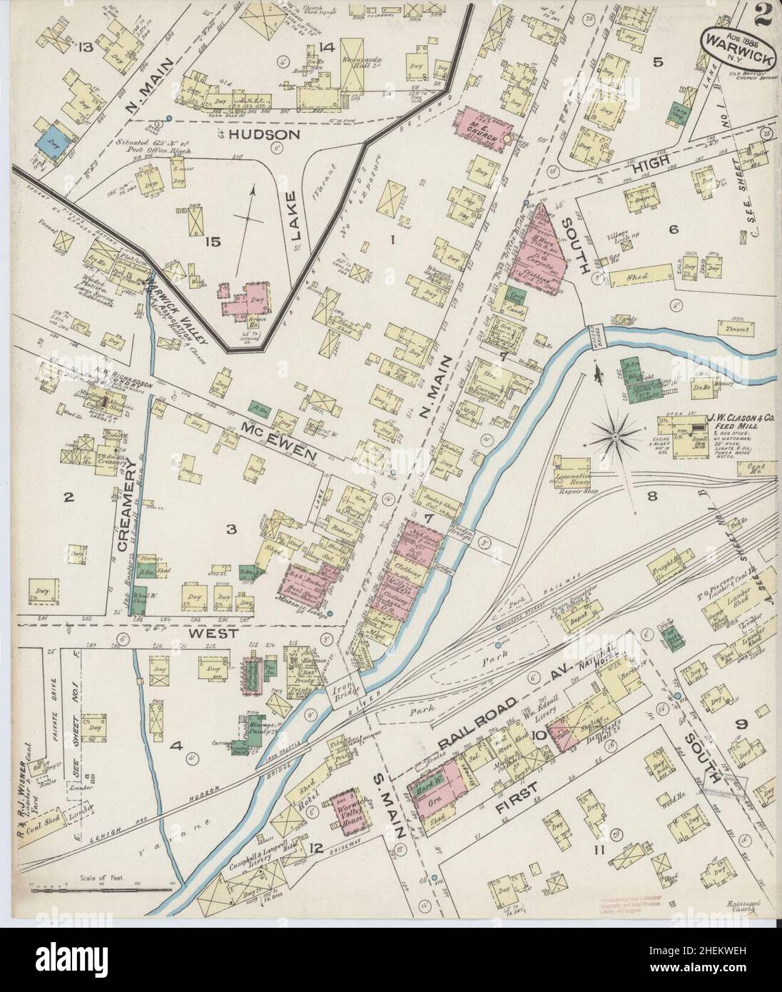 Map of warwick hi-res stock photography and images - Alamy