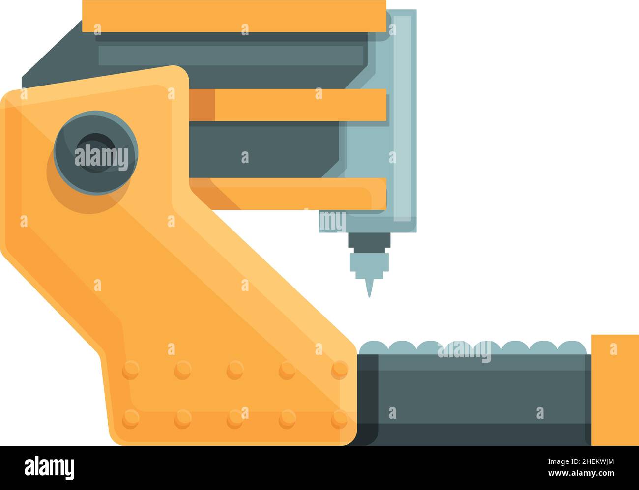 Automated machine icon cartoon vector. Steel lathe. Cnc equipment Stock ...