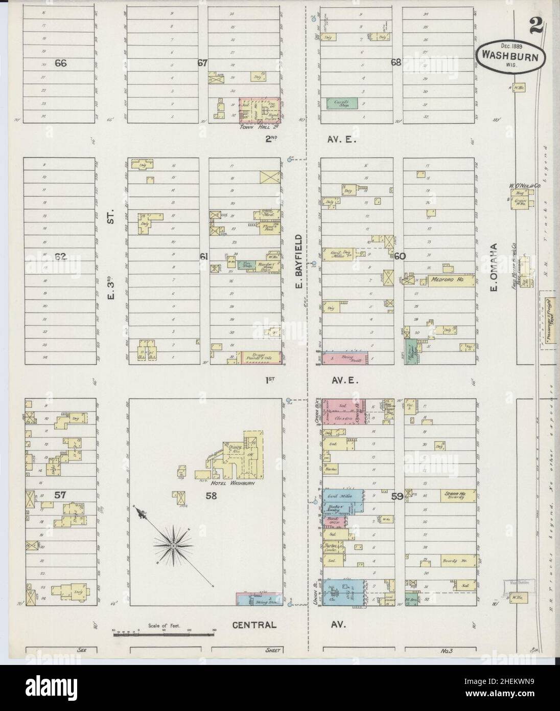 Map of washburn wisconsin hi-res stock photography and images - Alamy