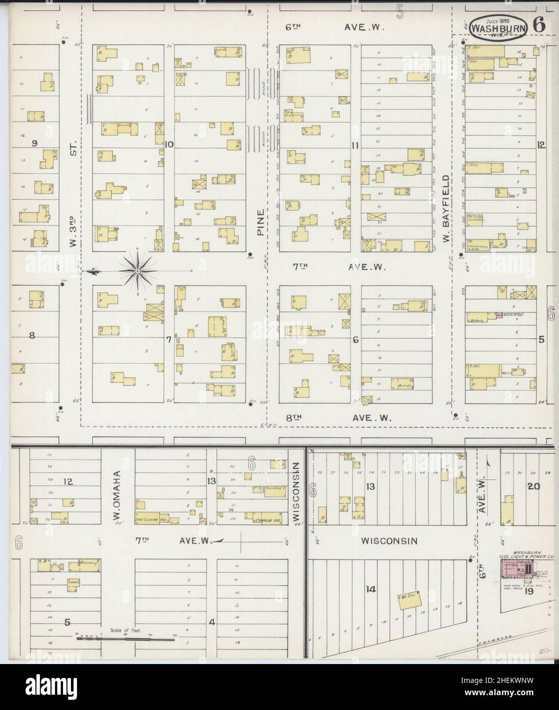 Map of washburn wisconsin hi-res stock photography and images - Alamy