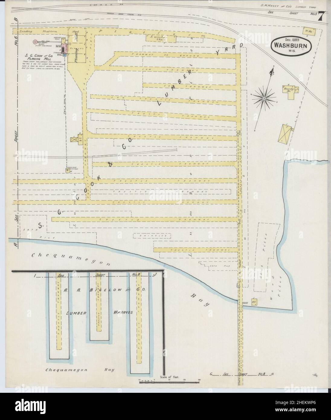 Washburn wisconsin map hi-res stock photography and images - Alamy
