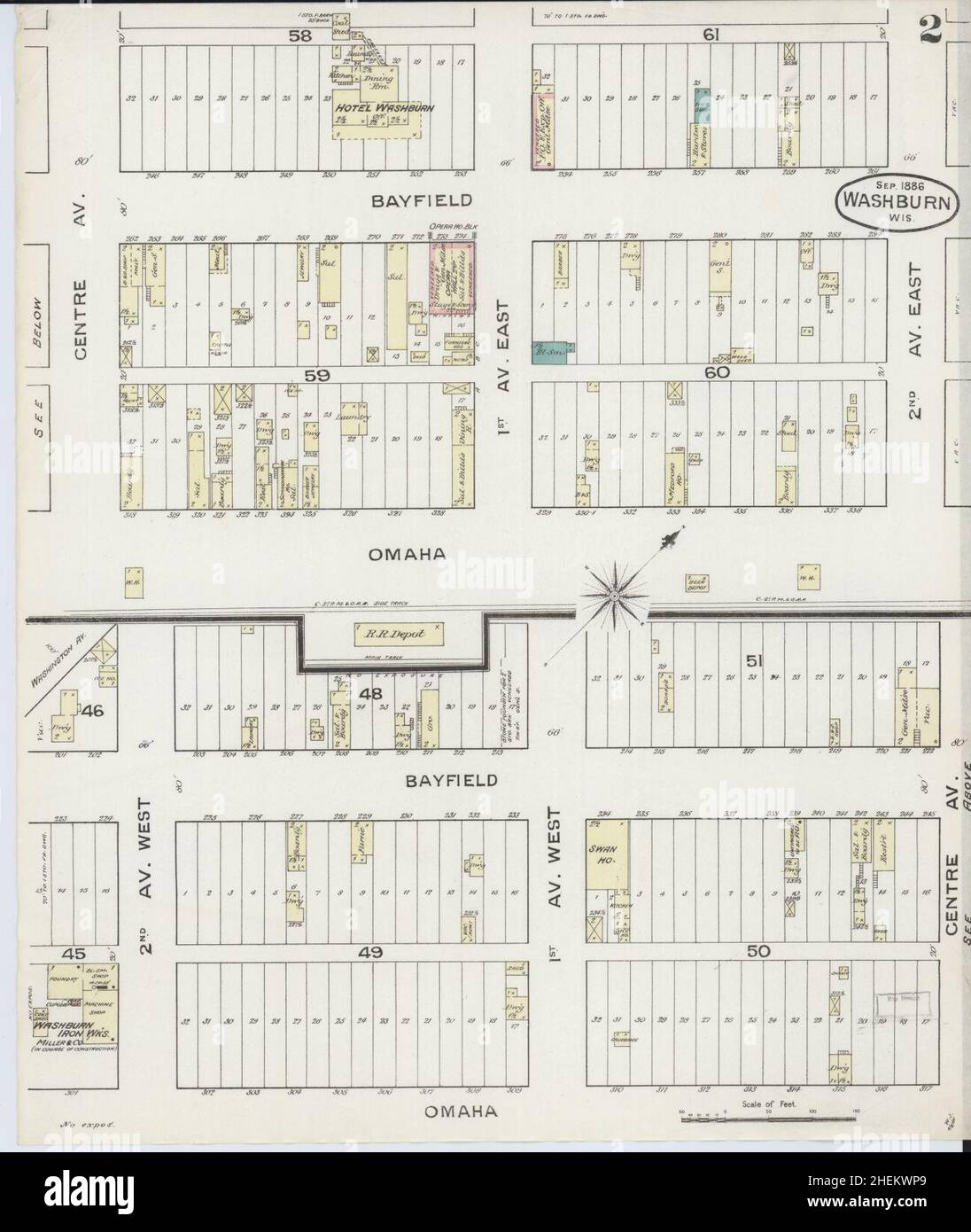 Map of washburn wisconsin hi-res stock photography and images - Alamy