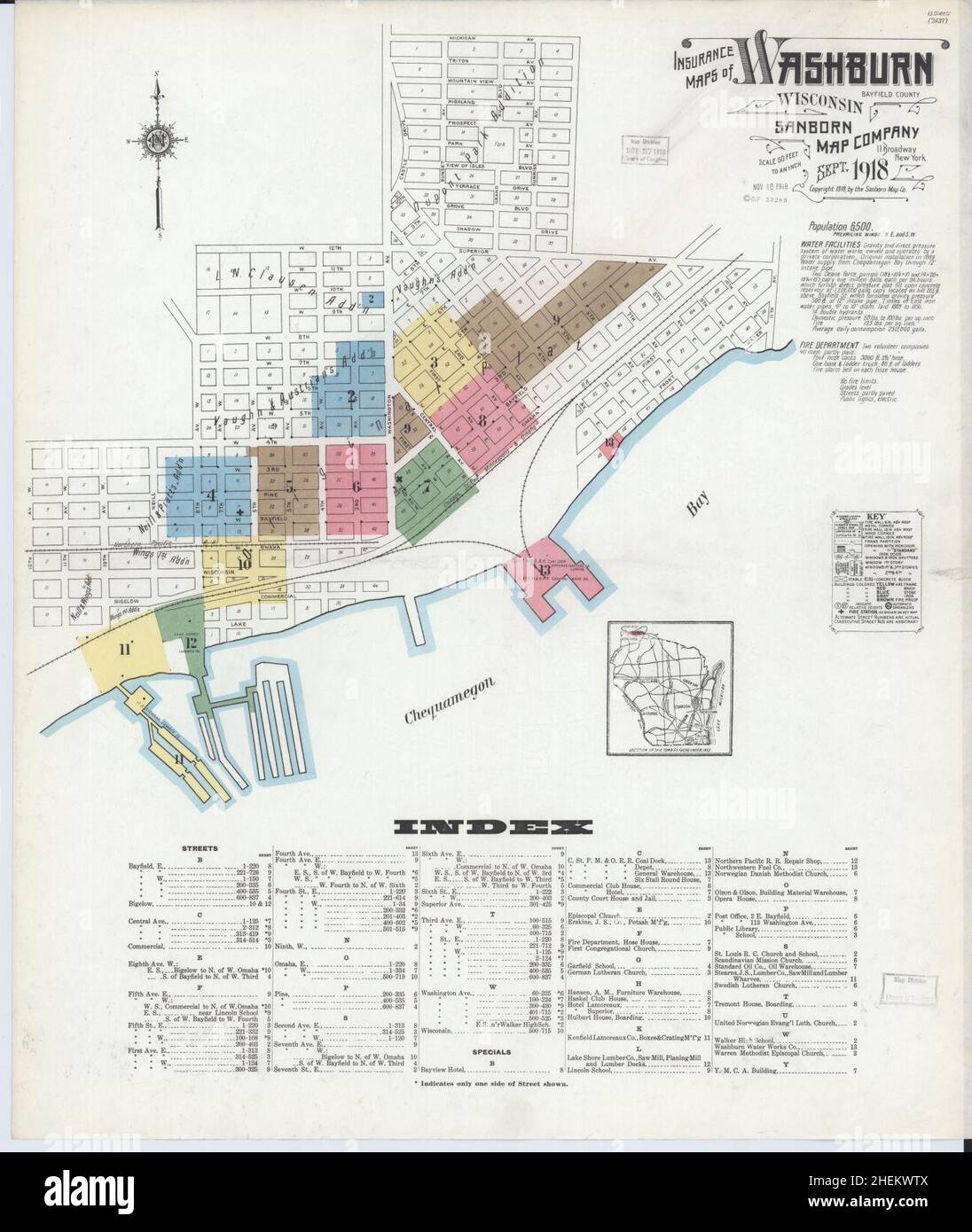 Washburn county map hi-res stock photography and images - Alamy