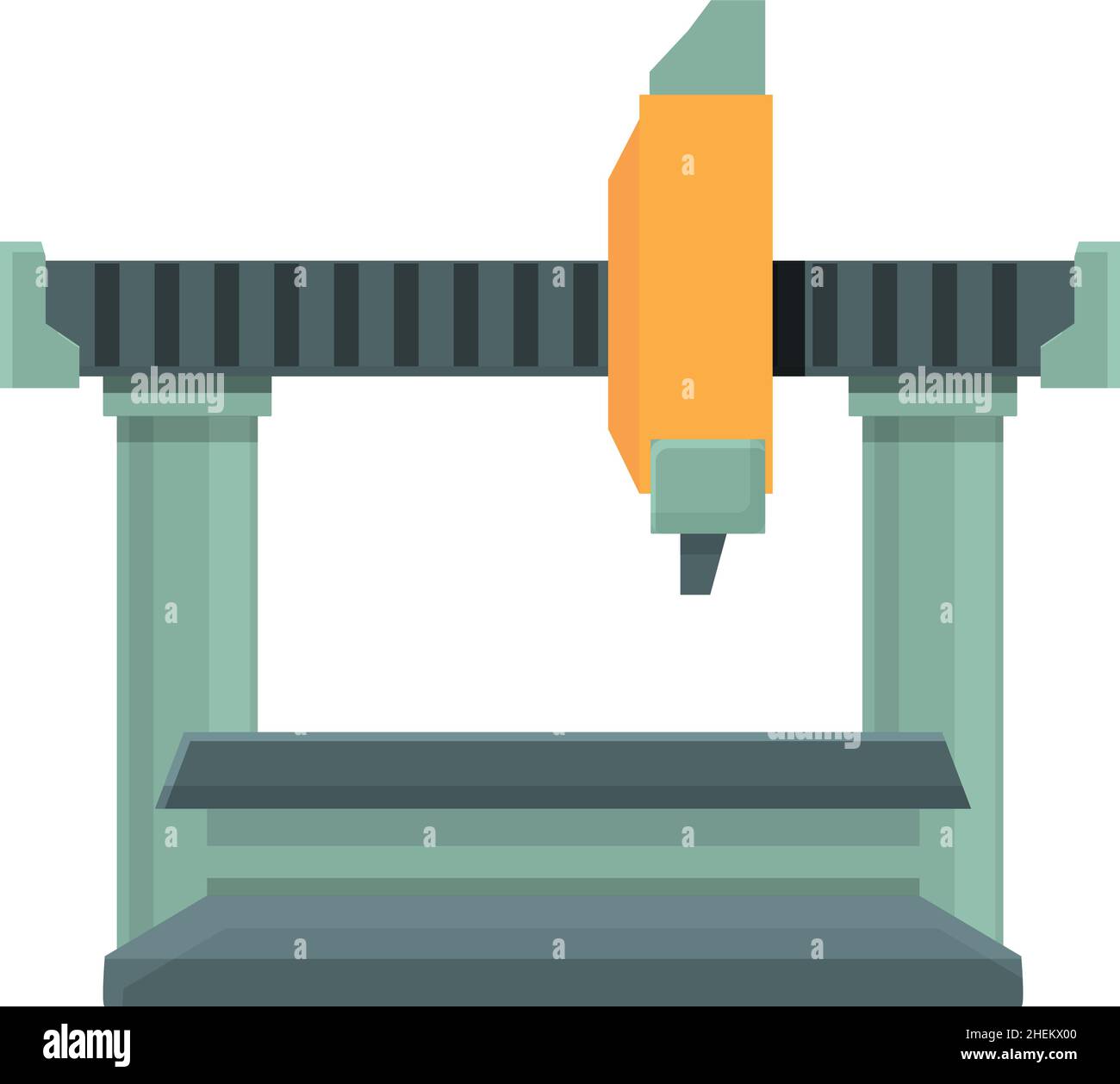 Mechanical cnc icon cartoon vector. Factory machine. Mill work Stock ...