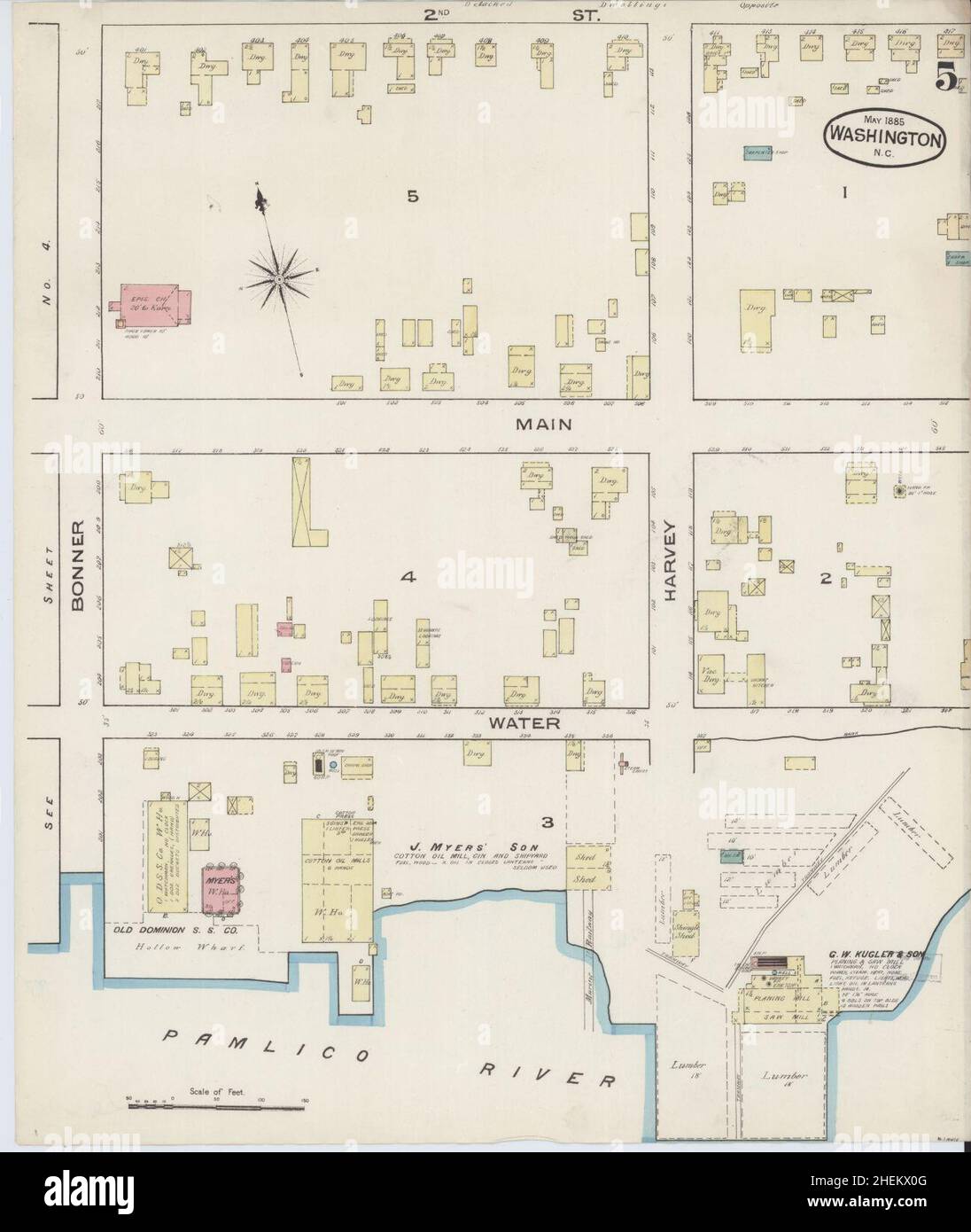 Sanborn Fire Insurance Map from Washington, Beaufort County, North ...