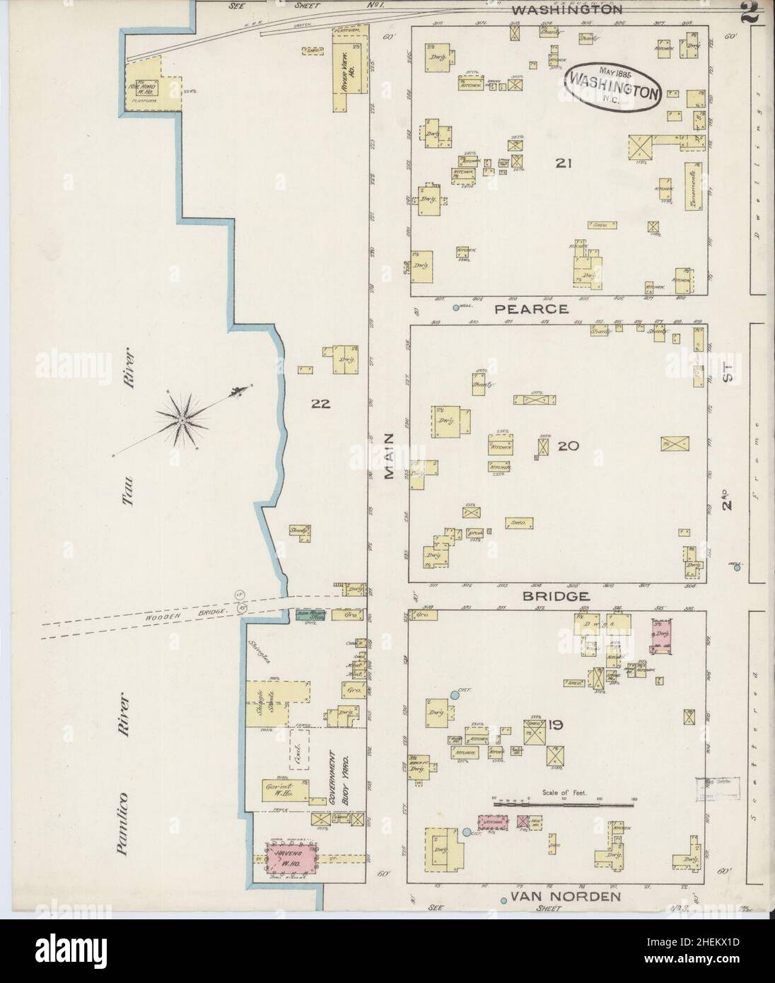 Beaufort county map hi-res stock photography and images - Alamy