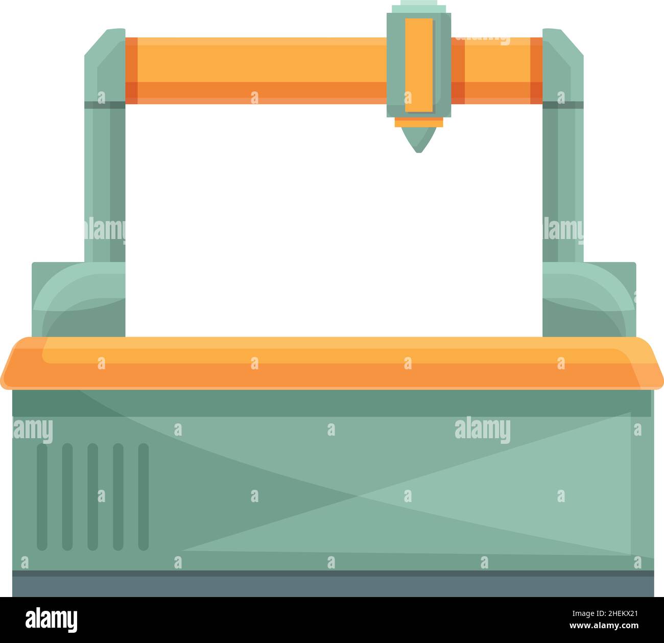 Controller cnc machine icon cartoon vector. Factory equipment. industry ...