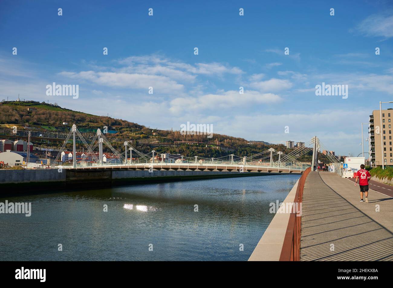 Frank Gehry Bridge over the Nervión River to join the island of ...