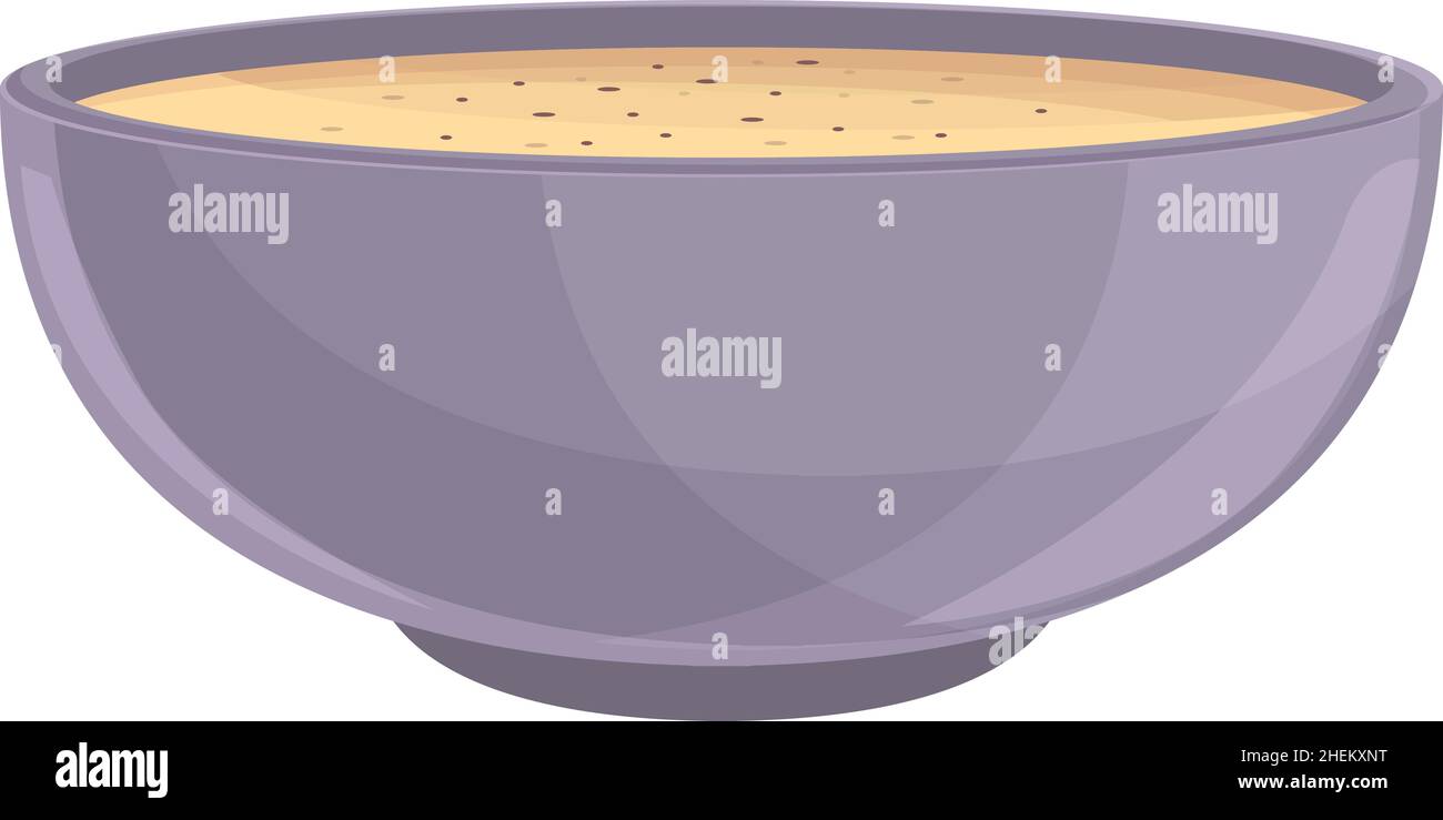 Cream soup meal icon cartoon vector. Vegetable bowl. Food plate Stock ...