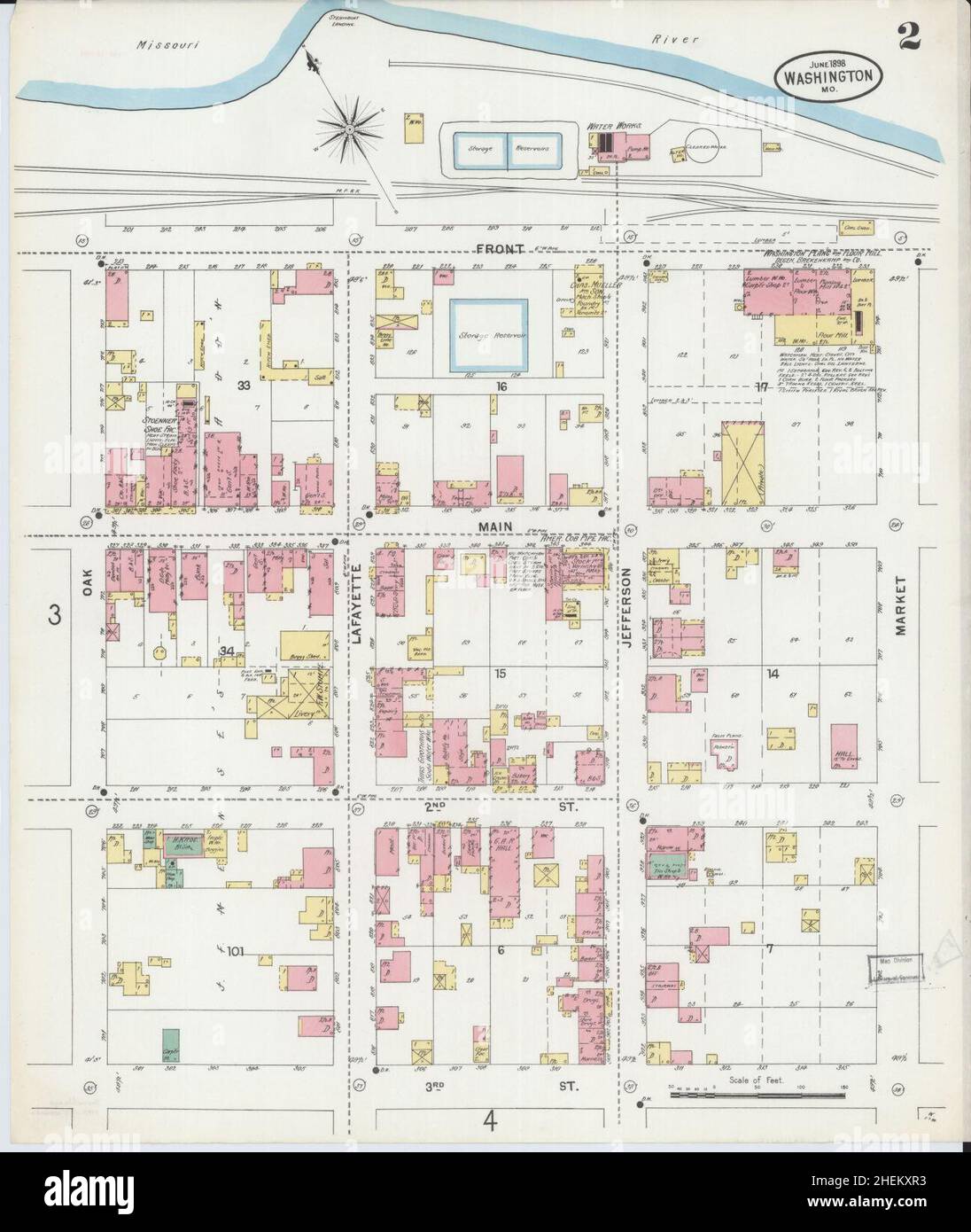 Washington missouri map hi-res stock photography and images - Alamy