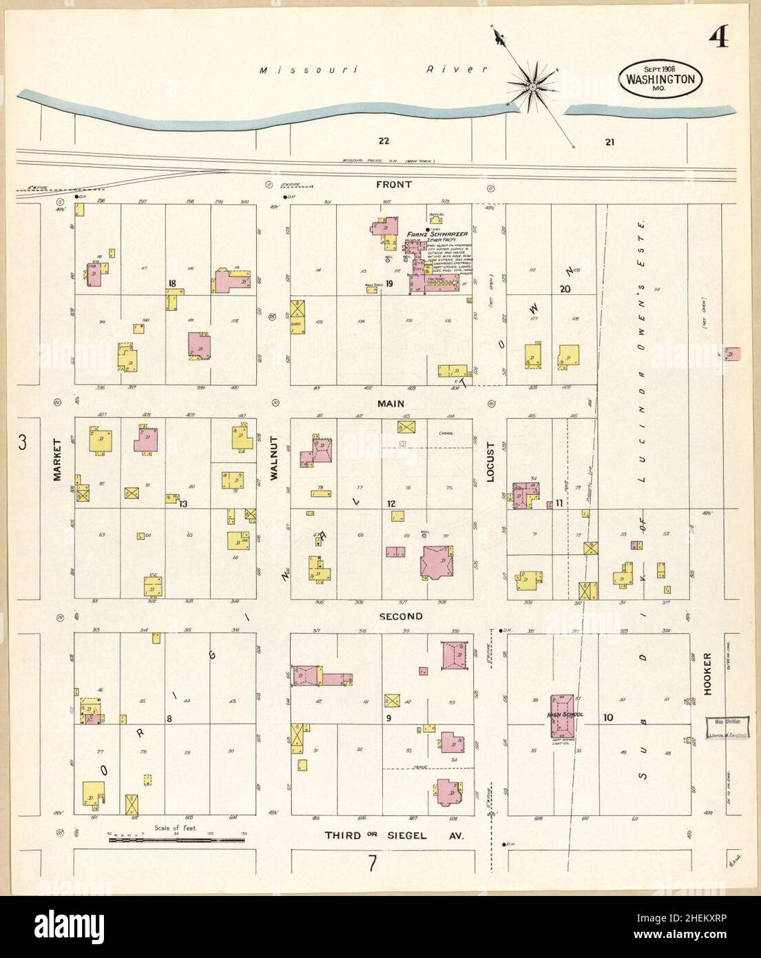 Franklin missouri map hi-res stock photography and images - Alamy