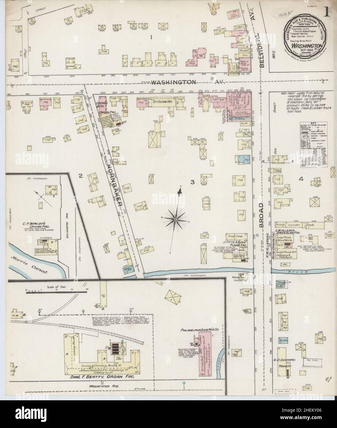 Map of washington new jersey hi-res stock photography and images - Alamy