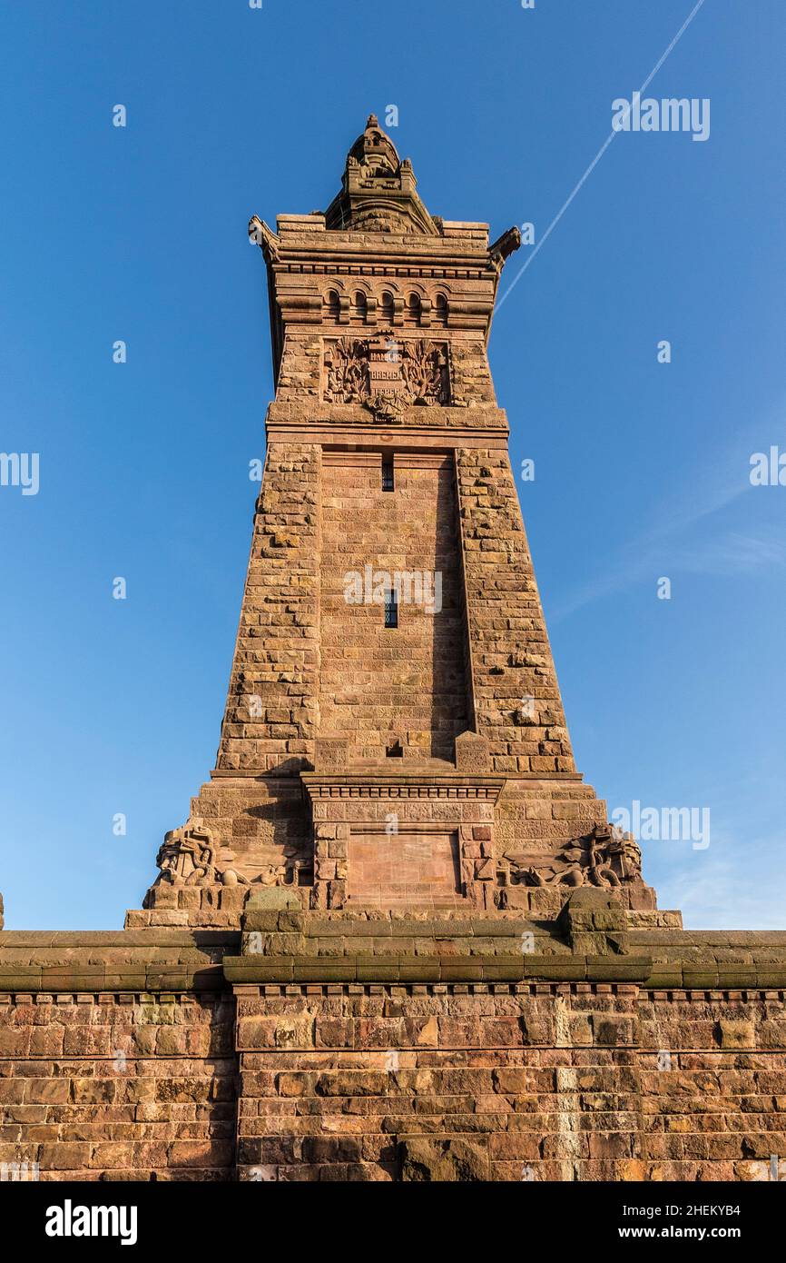 the Kyffhaeuser monument honoring the king Barbarossa in Thuringia ...