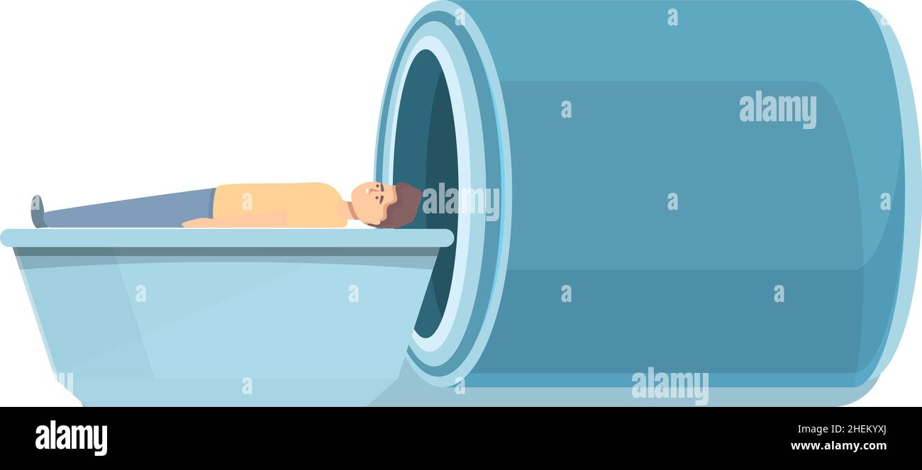 Mri examination icon cartoon vector. Machine room. Magnetic scan Stock ...