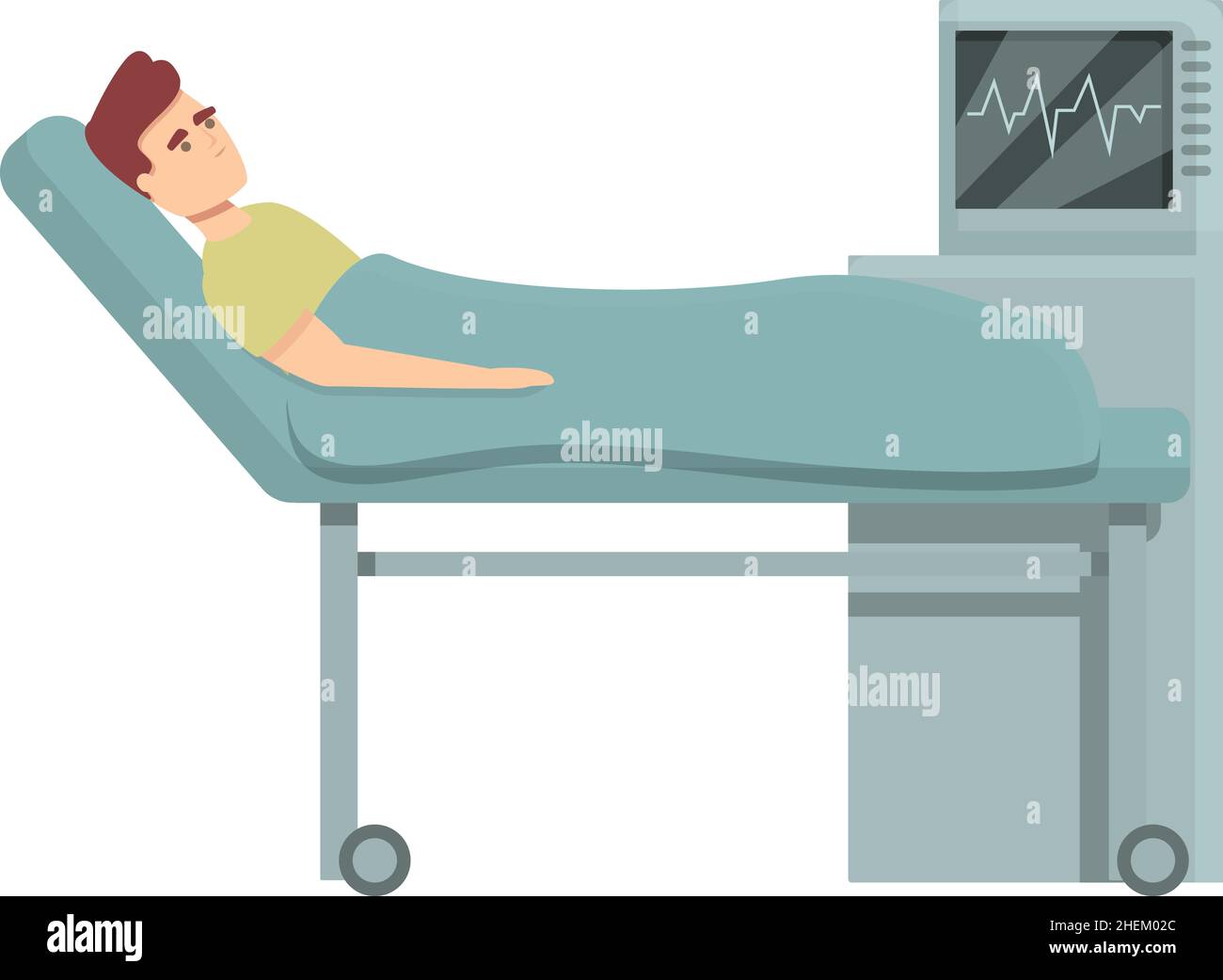 Heart examination icon cartoon vector. Patient health. Medical doctor ...