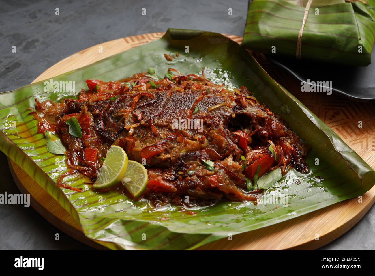 Meen Pollichathu or fish pollichathu, tasty kerala dish, fish with ...