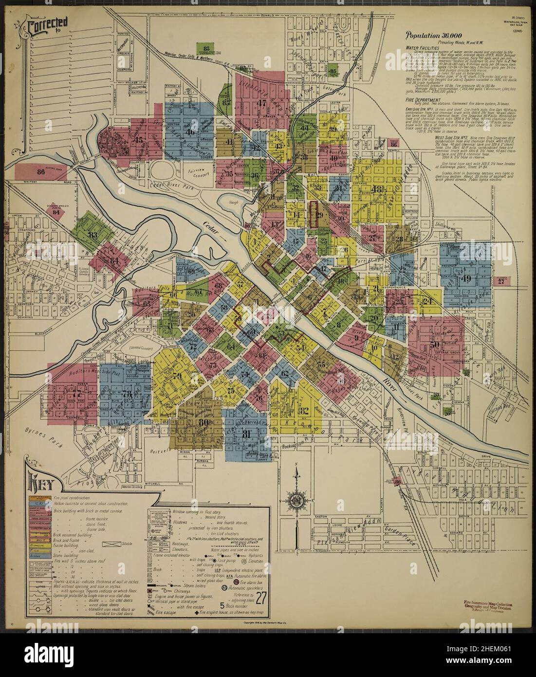 Waterloo iowa map hi-res stock photography and images - Alamy
