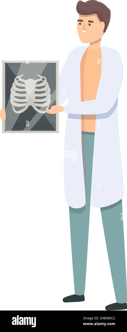 X-ray doctor icon cartoon vector. Xray skeleton. Hospital bone Stock ...