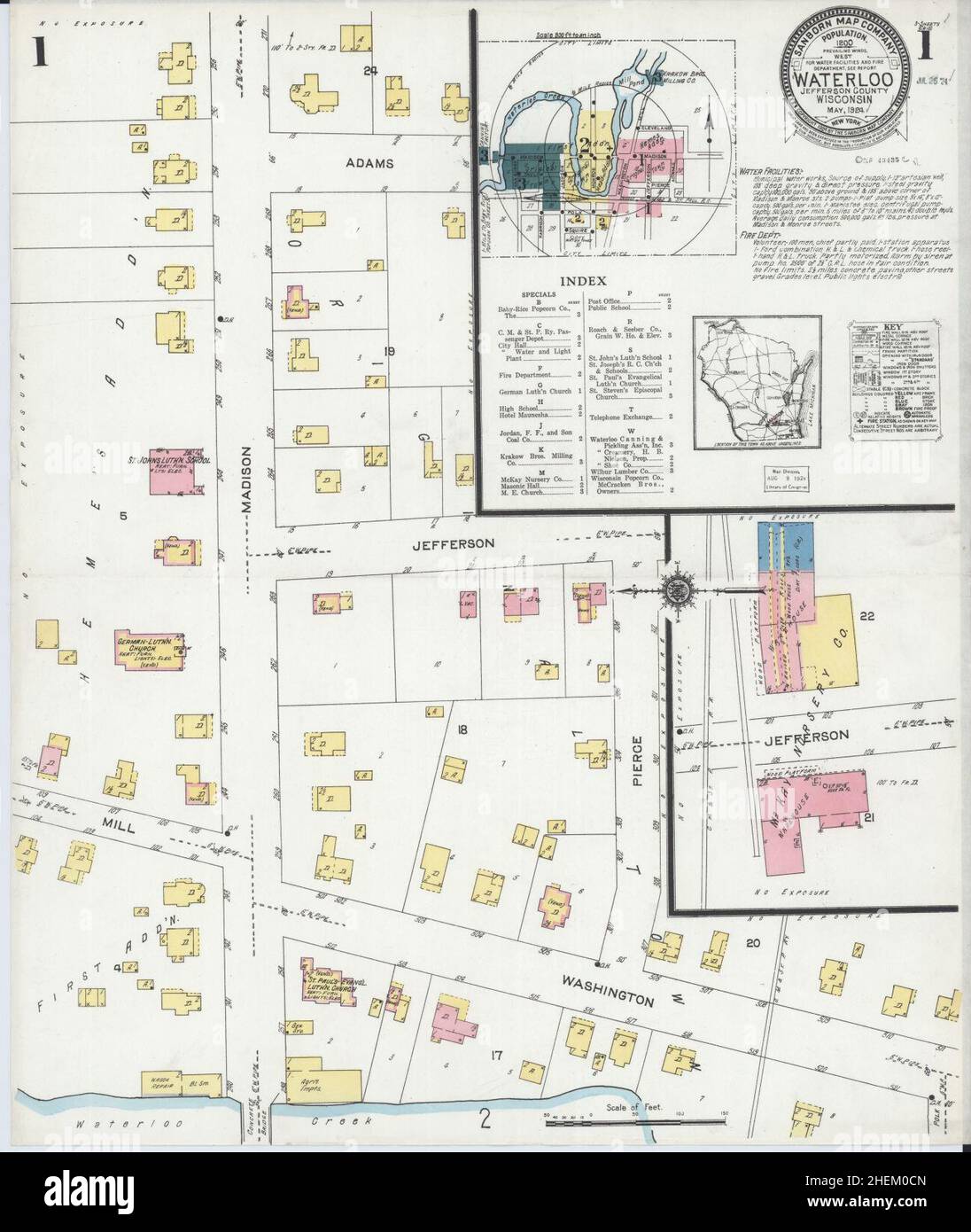 Map of waterloo wisconsin hi-res stock photography and images - Alamy