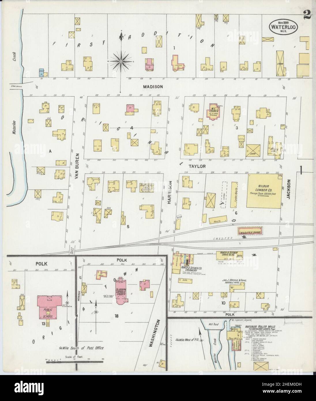 Map of waterloo wisconsin hi-res stock photography and images - Alamy