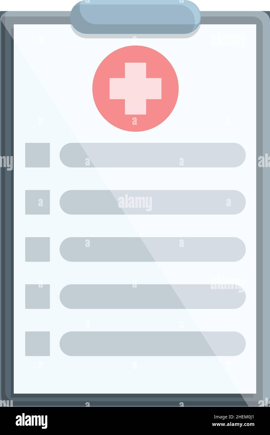 Medical clipboard icon cartoon vector. Doctor report. Health ...