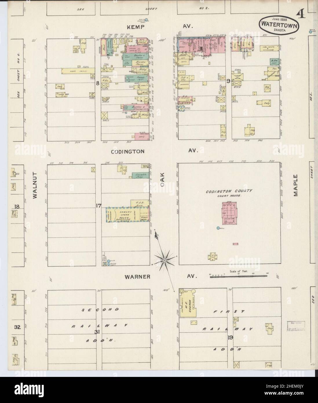 Codington county map hi-res stock photography and images - Alamy