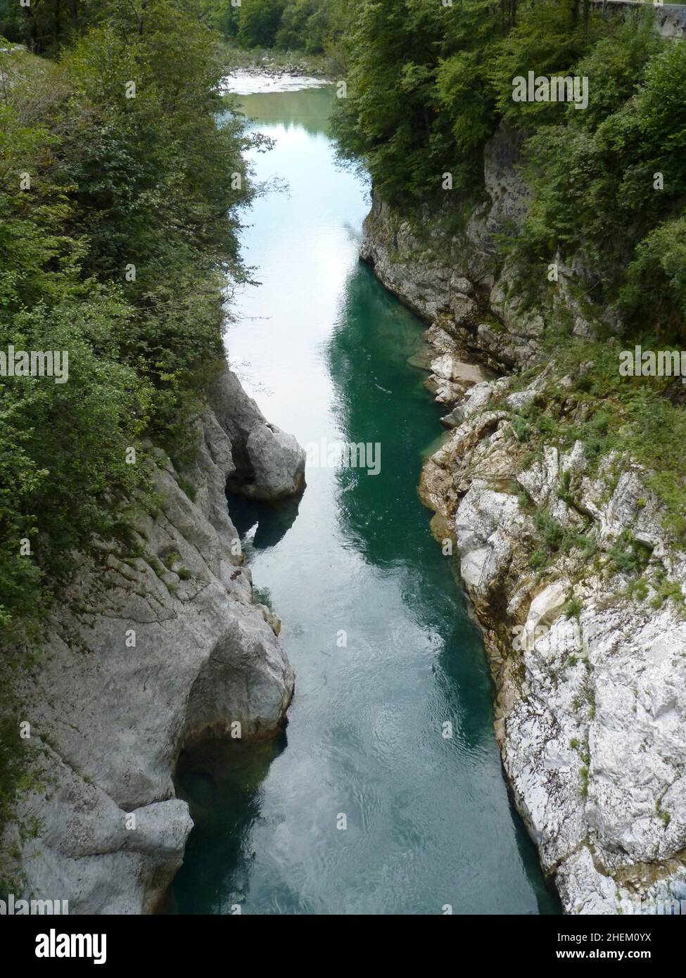 Velika Korita or Great Canyon des Soca river, Bovec, Slowenien ...