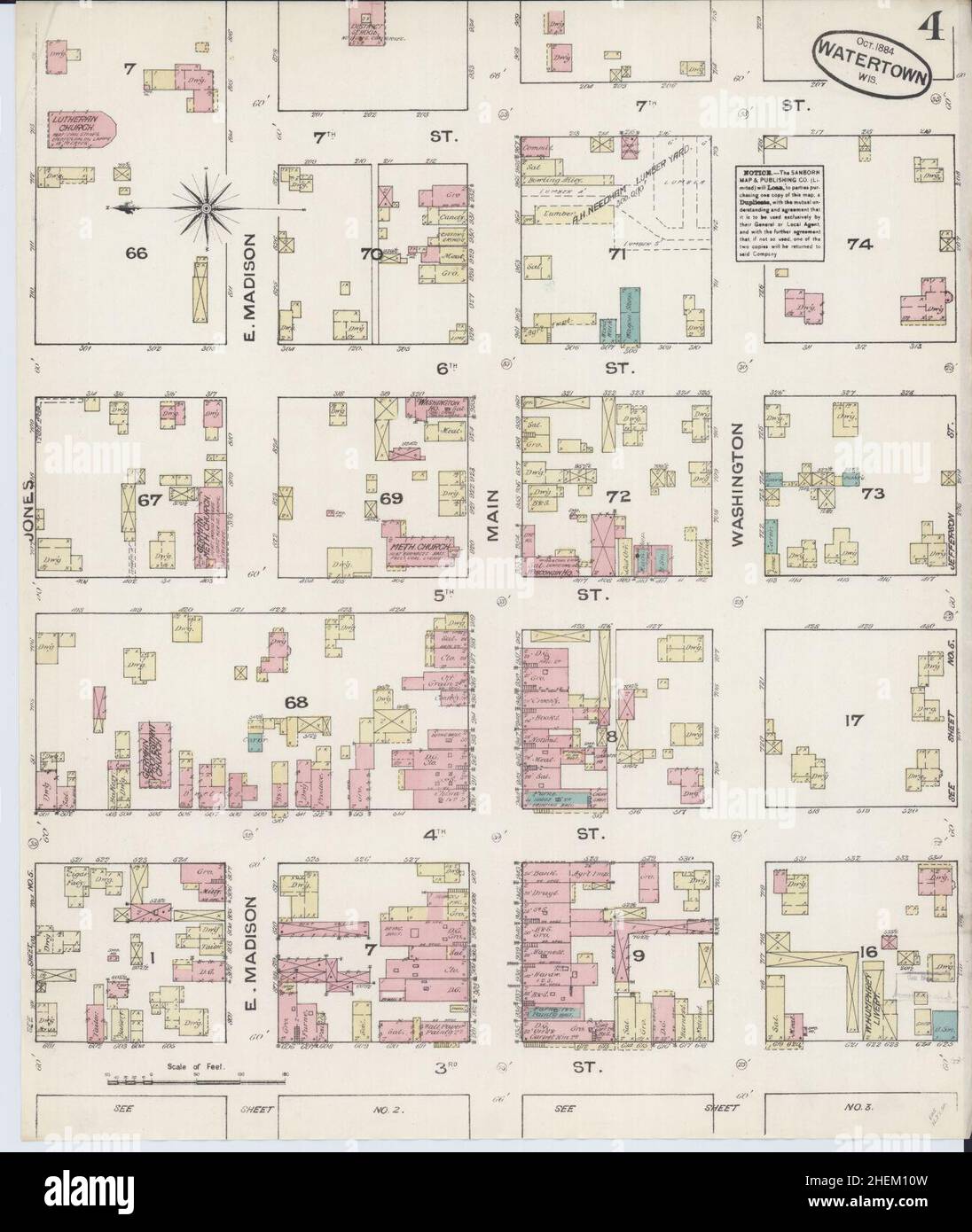 Map of watertown wisconsin hi-res stock photography and images - Alamy