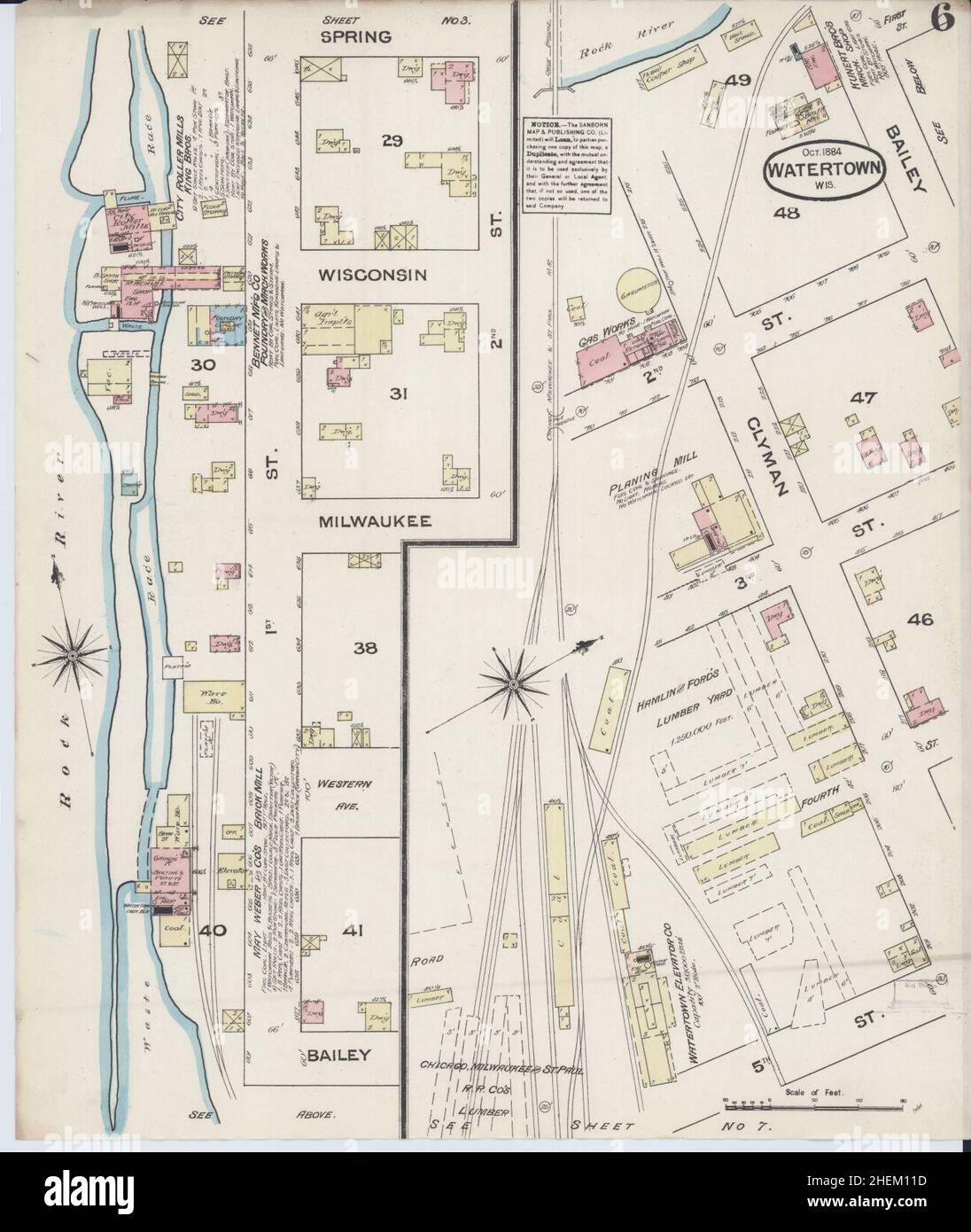 Map of watertown wisconsin hi-res stock photography and images - Alamy