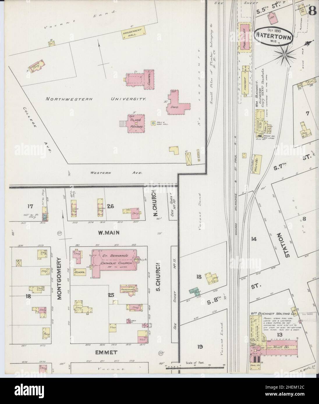 Map of watertown wisconsin hi-res stock photography and images - Alamy