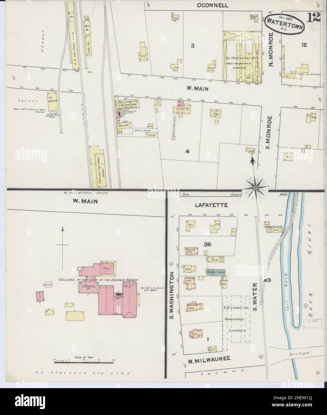 Map of watertown wisconsin hi-res stock photography and images - Alamy