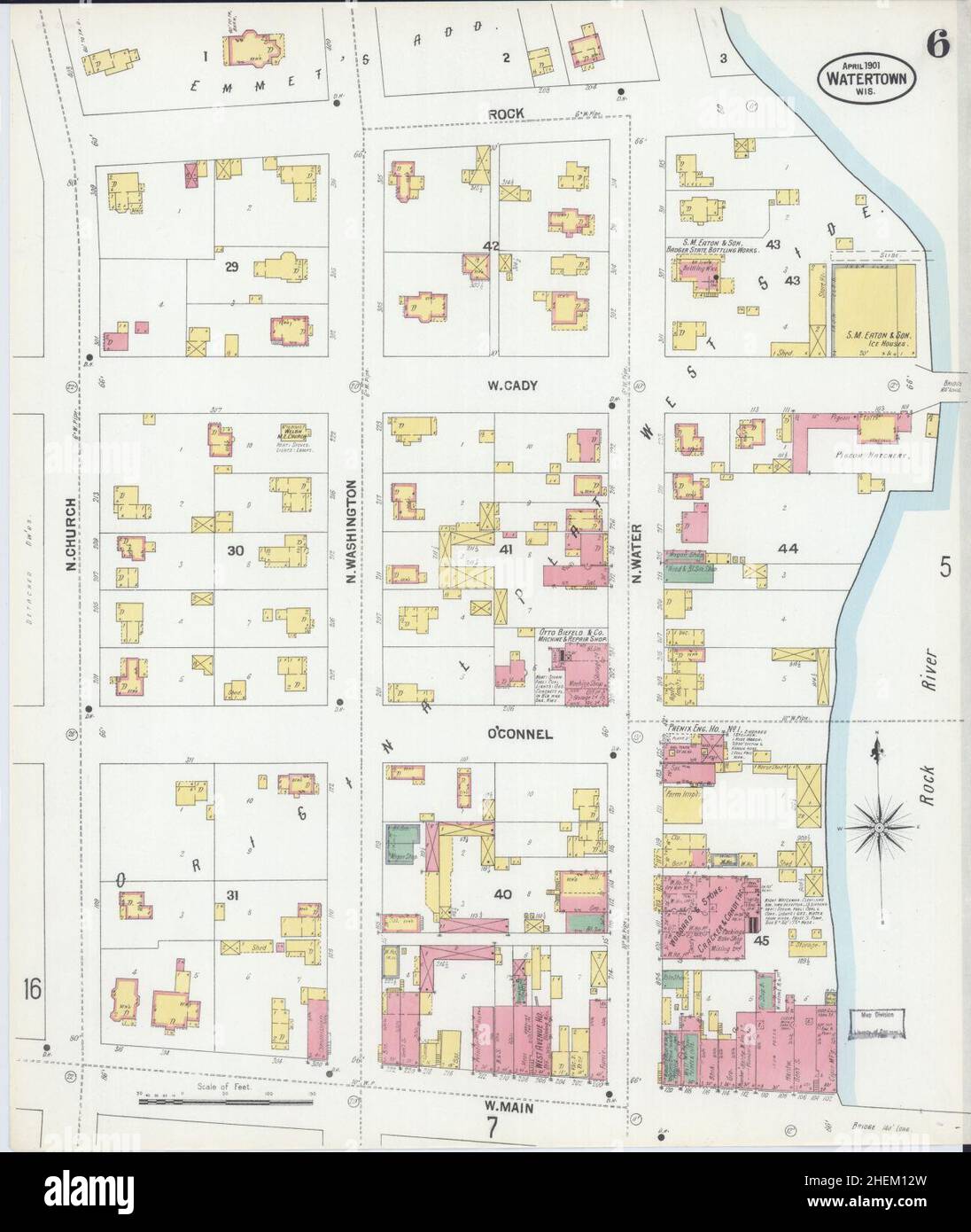 Map of watertown wisconsin hi-res stock photography and images - Alamy