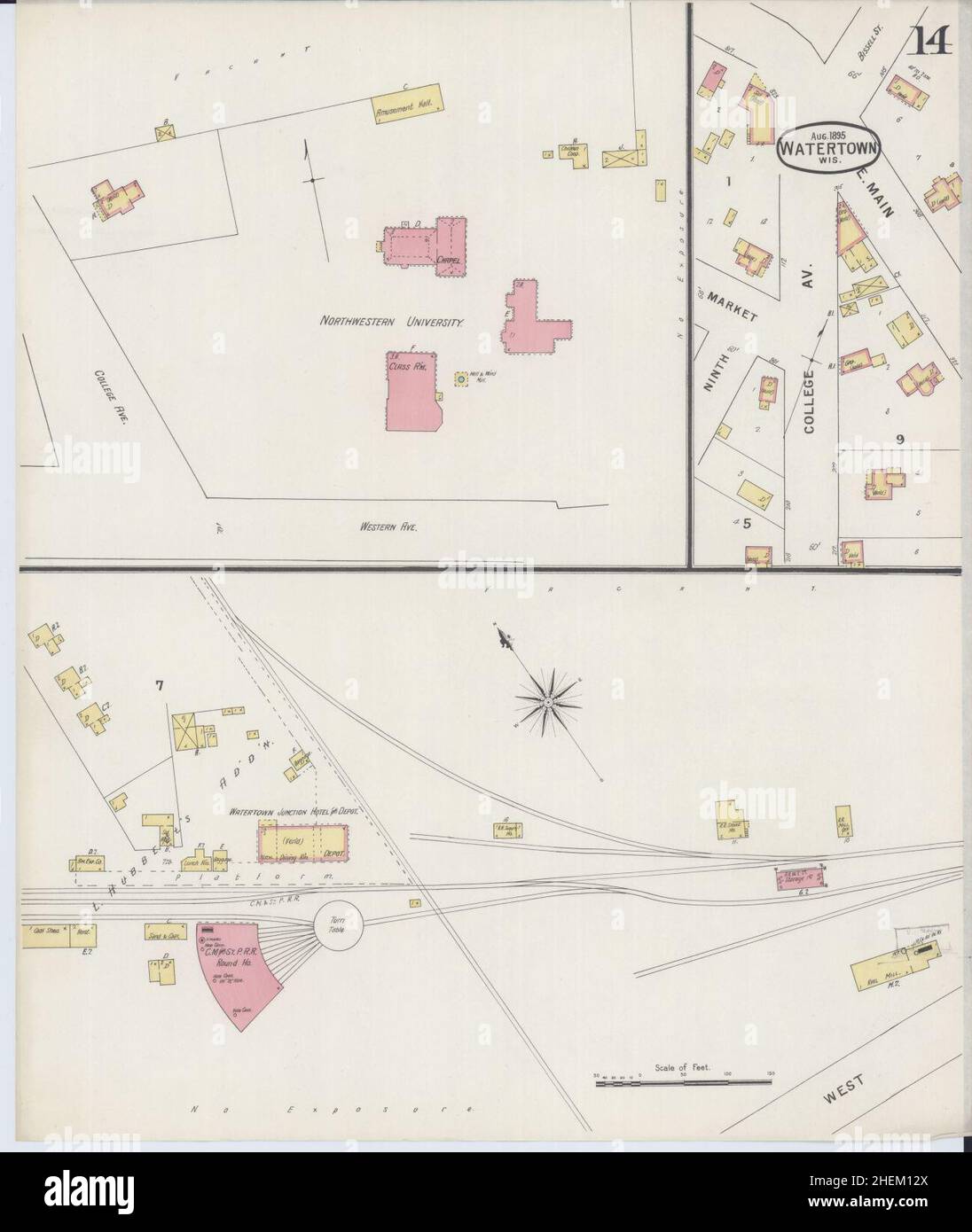 Map of watertown wisconsin hi-res stock photography and images - Alamy