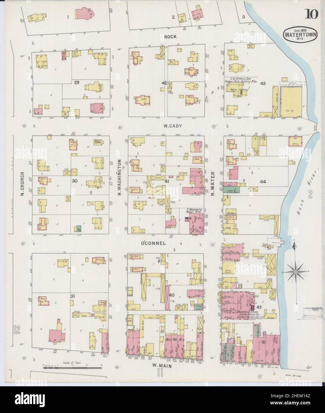 Map of watertown wisconsin hi-res stock photography and images - Alamy