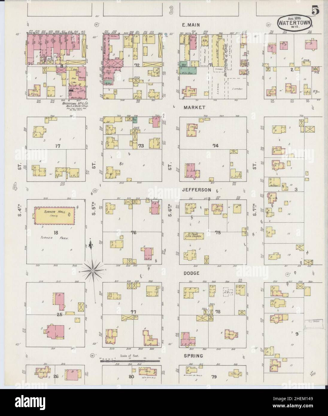 Map of watertown wisconsin hi-res stock photography and images - Alamy