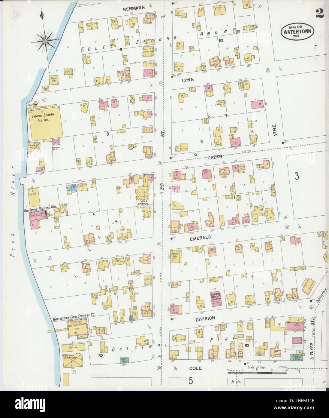 Map of watertown wisconsin hi-res stock photography and images - Alamy