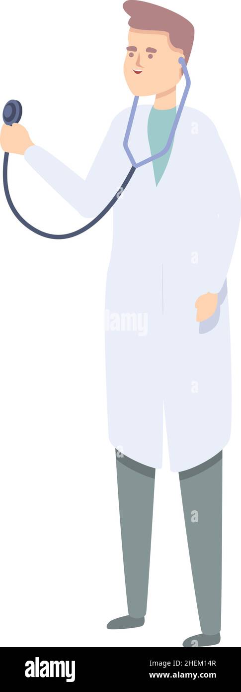Family doctor icon cartoon vector. Health patient. Medicine care Stock ...